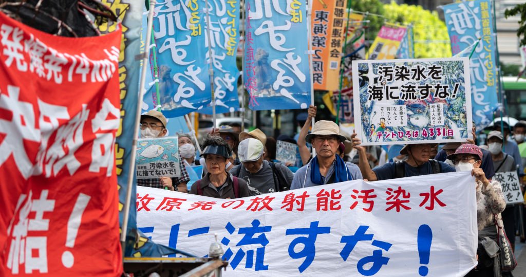 Japan: Protests against Fukushima water discharge plan, strike by ...