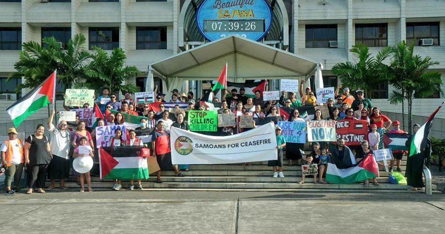 Samoa: Separate protests held in support of Palestine and Israel ...